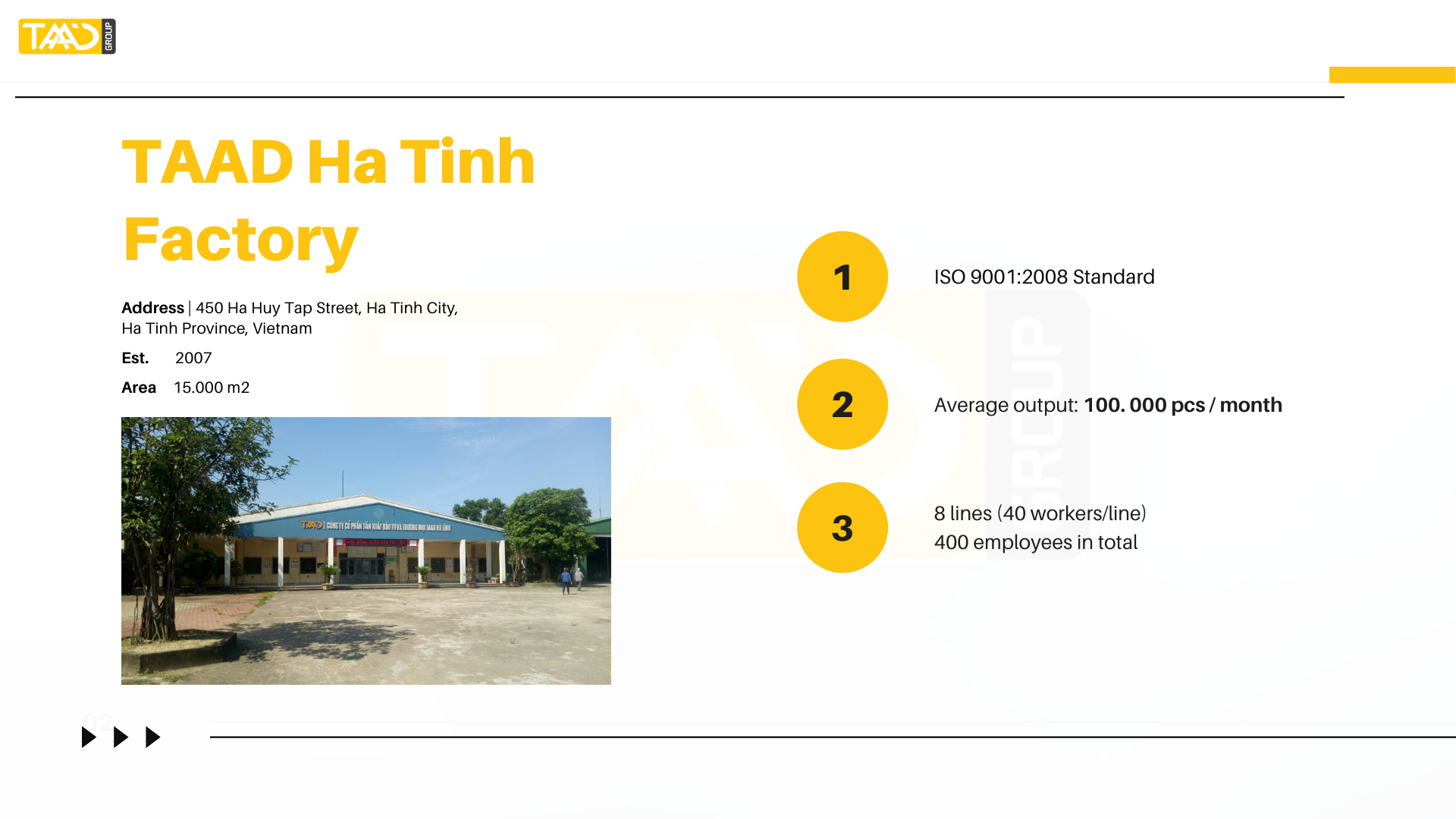 TAAD Hà Tĩnh Factory – taadgroup.vn